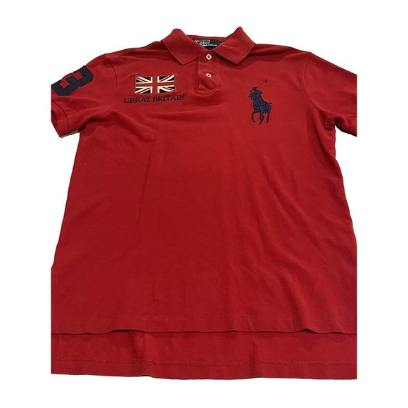 Polo Ralph Lauren | Shirts | Vintage Polo Ralph Lauren Polo Shirt Mens S Small Red Great Britain ...